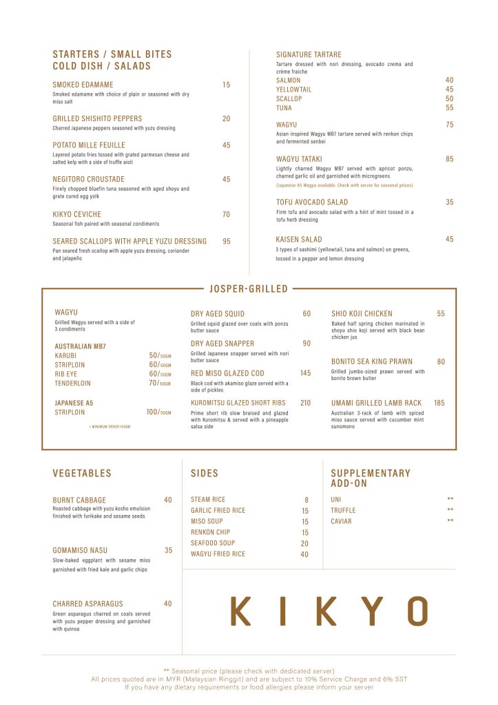 Omakase Restaurant Menu | Kikyo KL Japanese Restaurant
